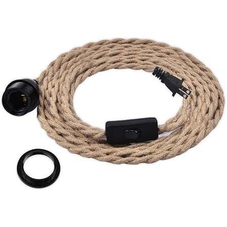 Industrial 15ft Pendant Light Cord - Hanging Light Kit with Switch Plug ...