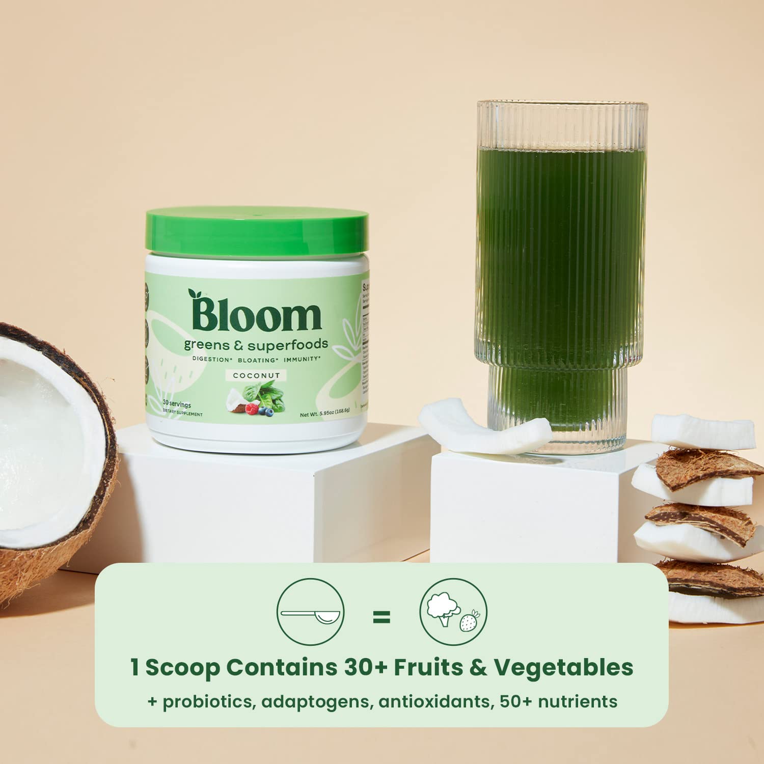 Snapklik.com : Bloom Nutrition Superfood Greens Powder, Digestive Enzymes