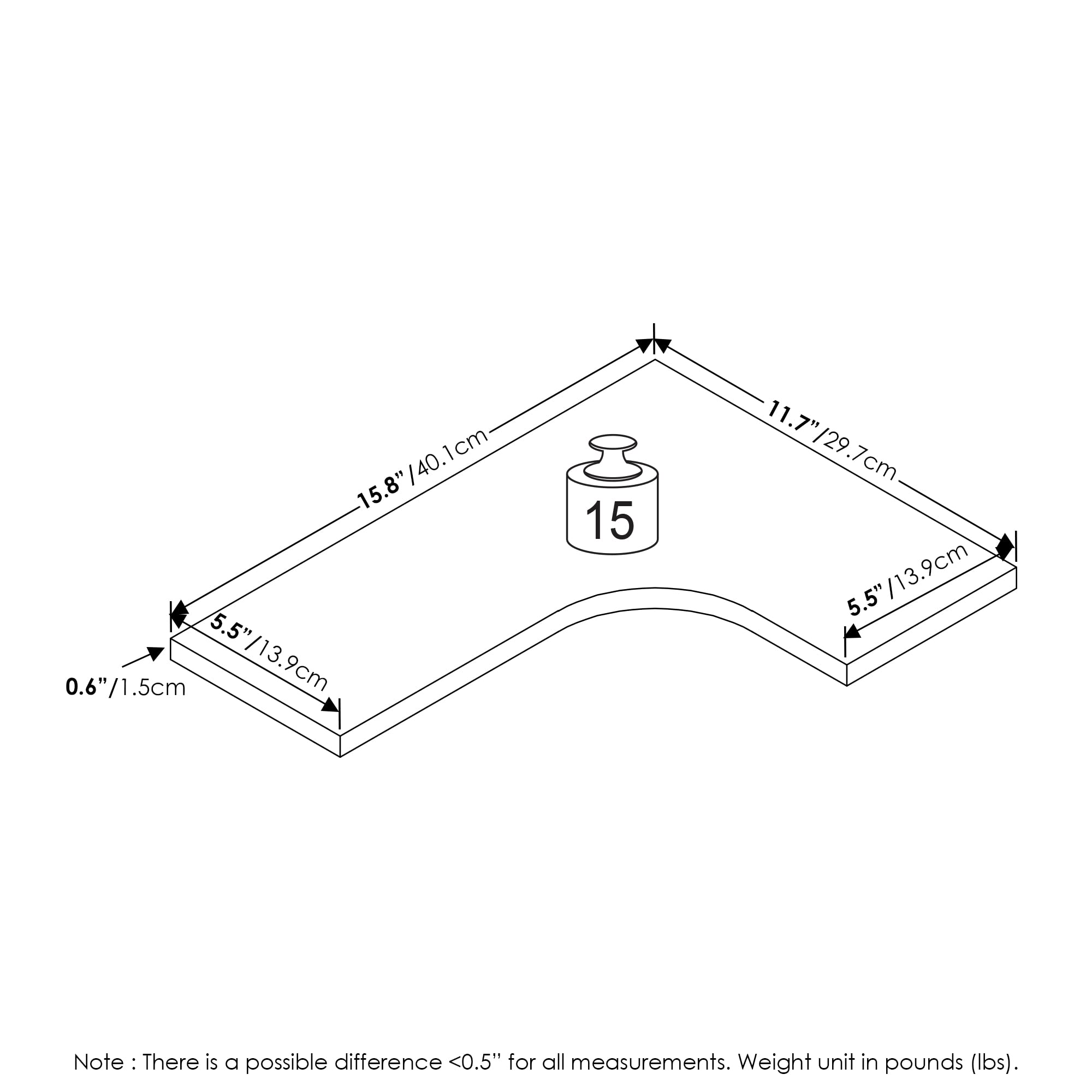 Snapklik.com : Furinno Rossi Wall Mounted Corner L-Shape Floating ...