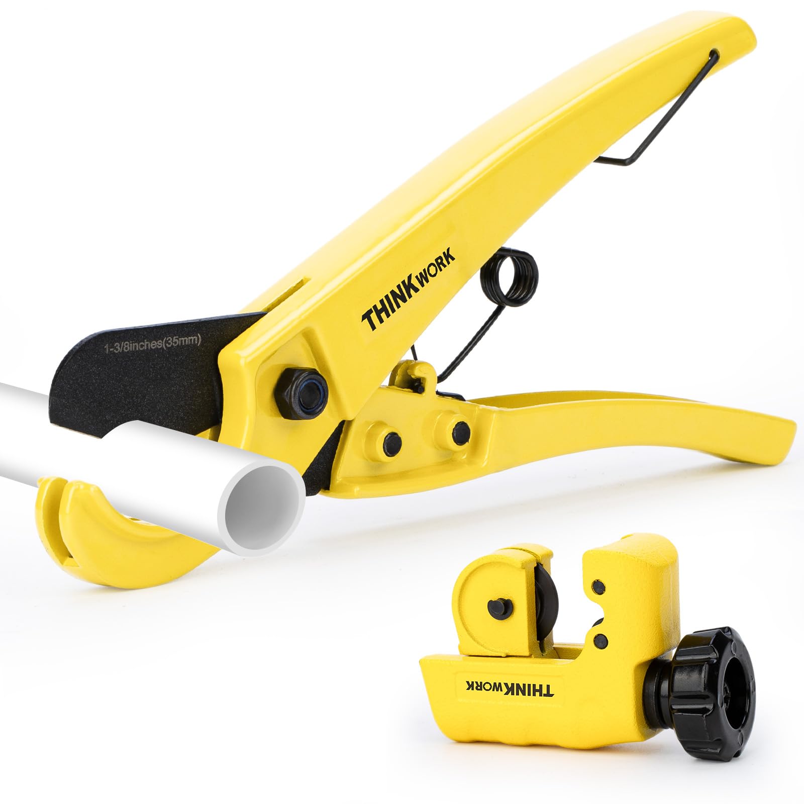 THINKWORK Plastic Pipe Cutter 0-35mm, PVC Pipe Cutter for PEX, PVC, PPR ...