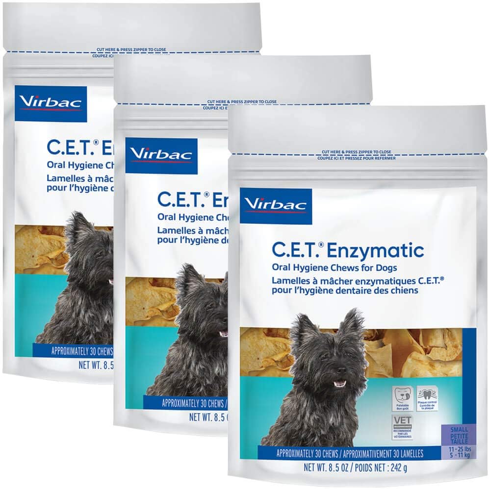 Amazon.com : Virbac C.E.T. Enzymatic Oral Hygiene Chews, Small Dog, 30 ...