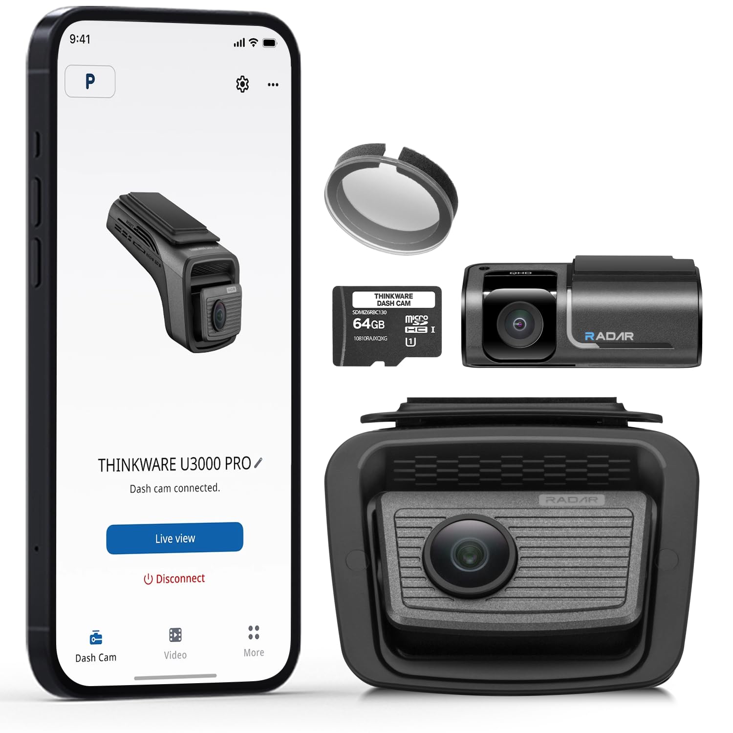 U3000 PRO 4K Dual Dash Cam Front & Rear | Sony STARVIS 2 Sensor | Radar ...