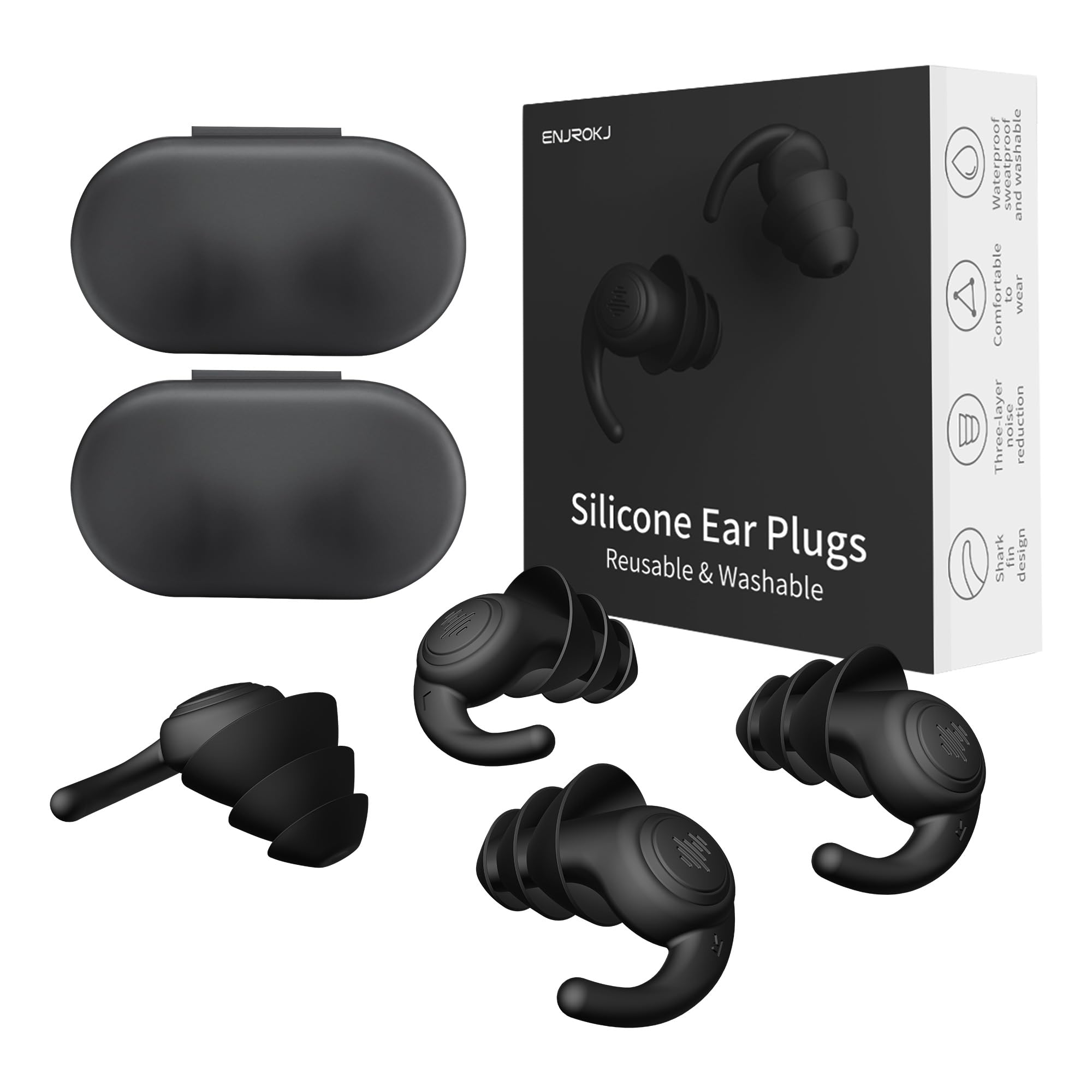 Amazon.com: ENJROKJ Ear Plugs for Sleeping Noise Cancelling,Soft ...