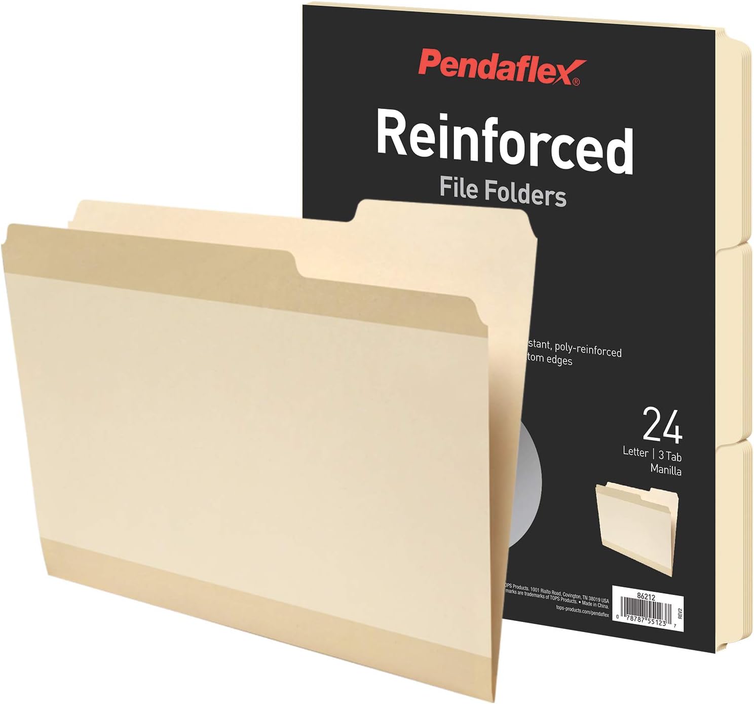 Amazon.com : Pendaflex Reinforced File Folders, Extra Durable, Poly ...