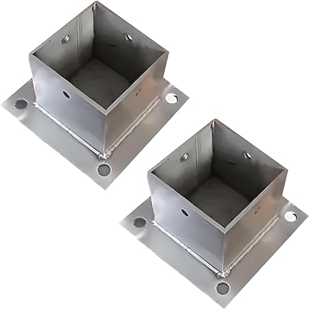 Amazon.com - Post Shoe for Wood Railing, Square Post Base, 2x2 4x4 5x5 ...
