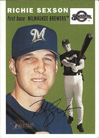 Amazon.com: 2003 Topps Heritage #320 Richie Sexson Brewers MLB Baseball ...