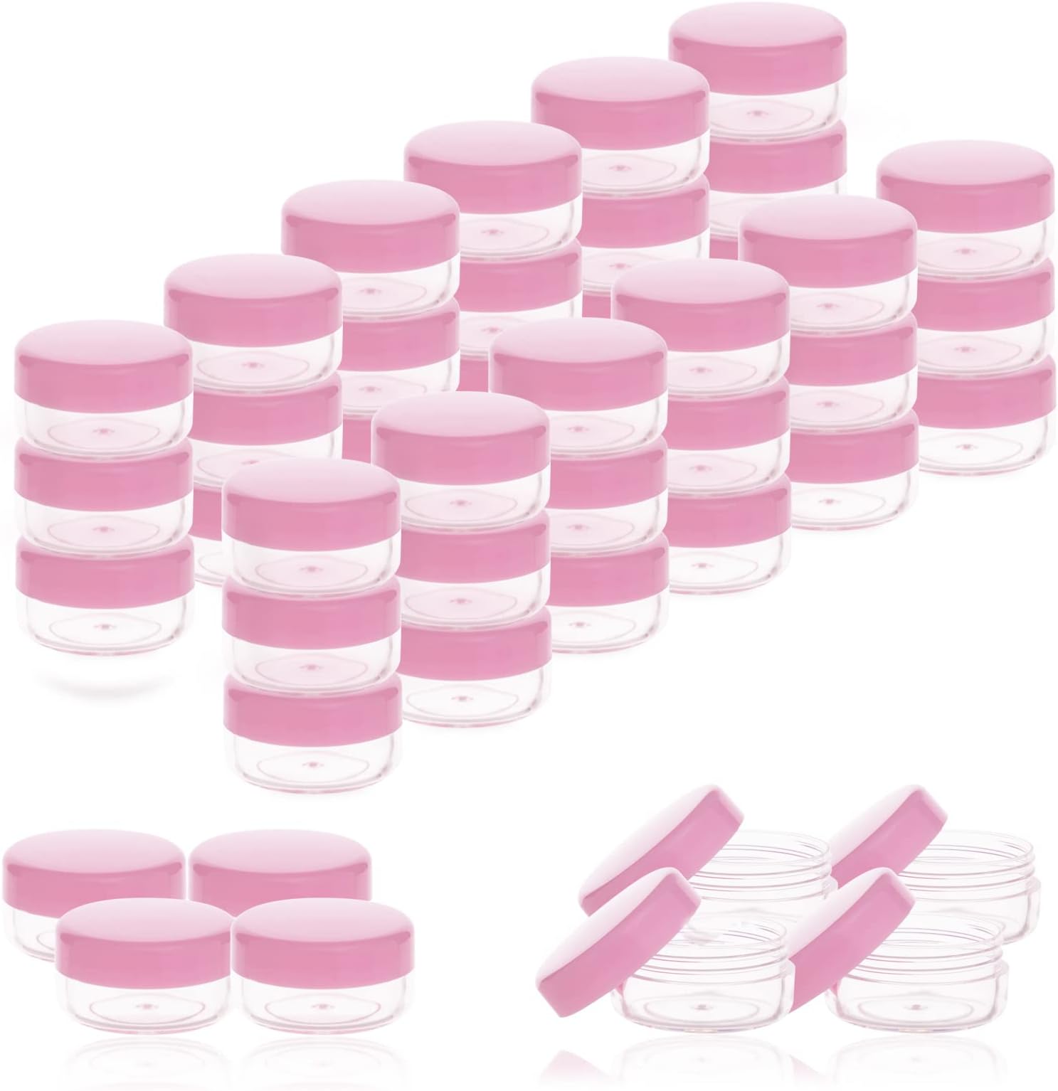 Amazon.com: MotBach 100 Pcs 3g Empty Plastic Containers with Lids,Tiny ...