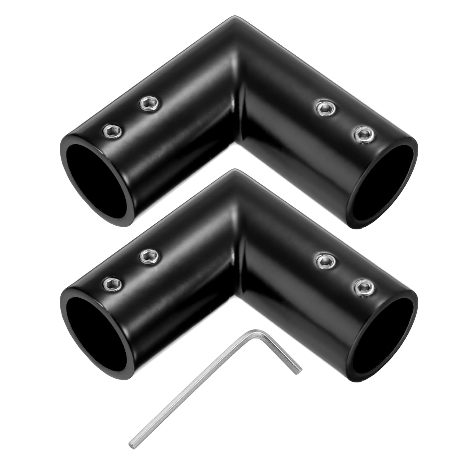 Amazon.com: uxcell 2pcs Corner Curtain Rod Connector, 90 Degree Window ...