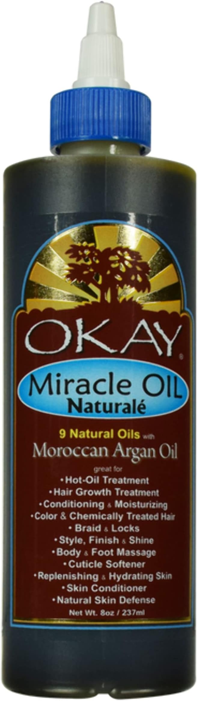 Amazon.com : OKAY MIRACLE OIL NATURALE 8oz / 237ml : Massage Oils ...