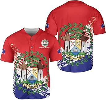 Amazon.com: Personalized Belize Baseball Jersey Shirt, Belizean Flag ...