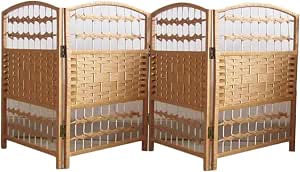 Short Room Divider,4/5/6 Panel Indoor Portable Partition,Folding Weave ...