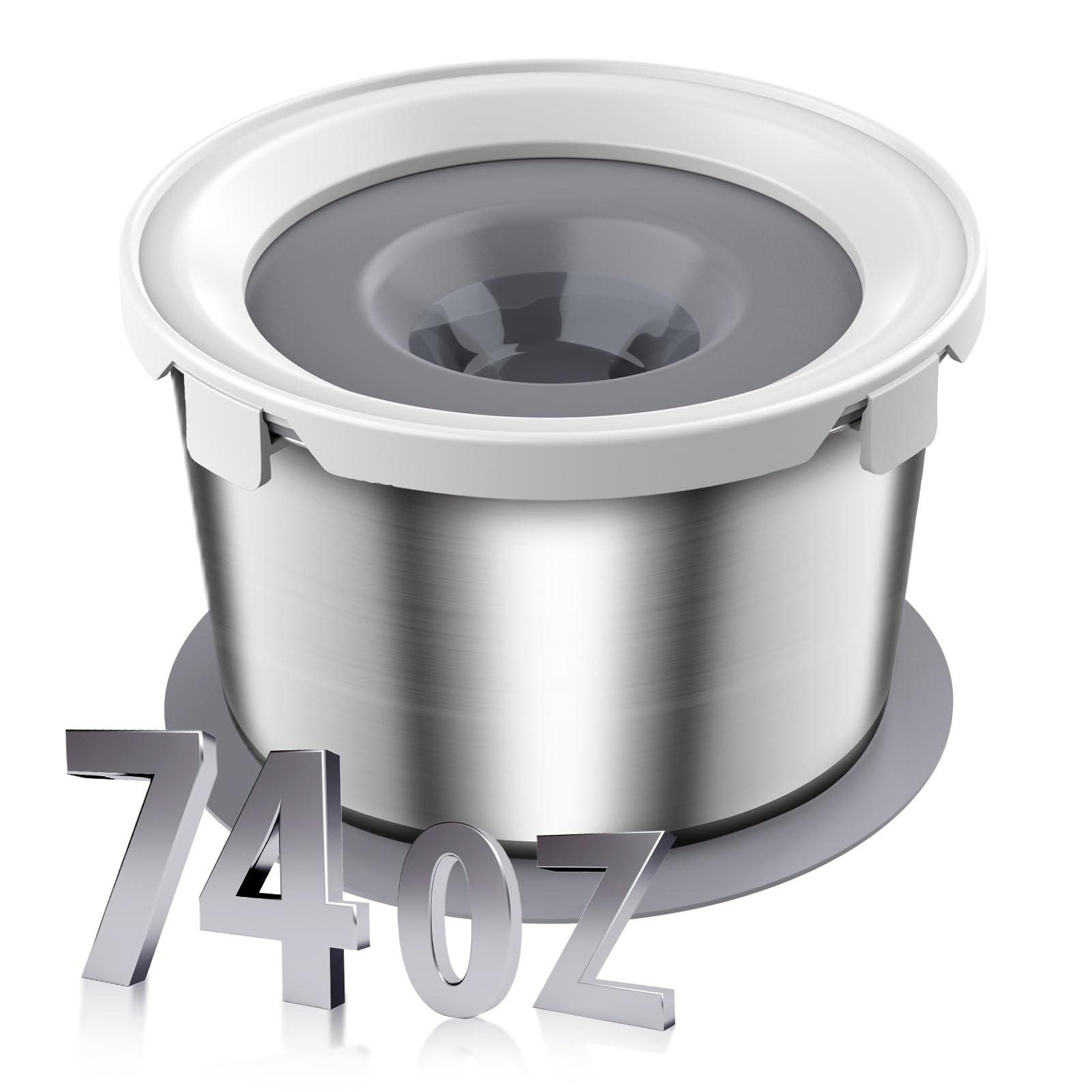 74OZ Dog Water Bowl No Spill 2.2L Dog Water Dispenser Stainless Steel ...