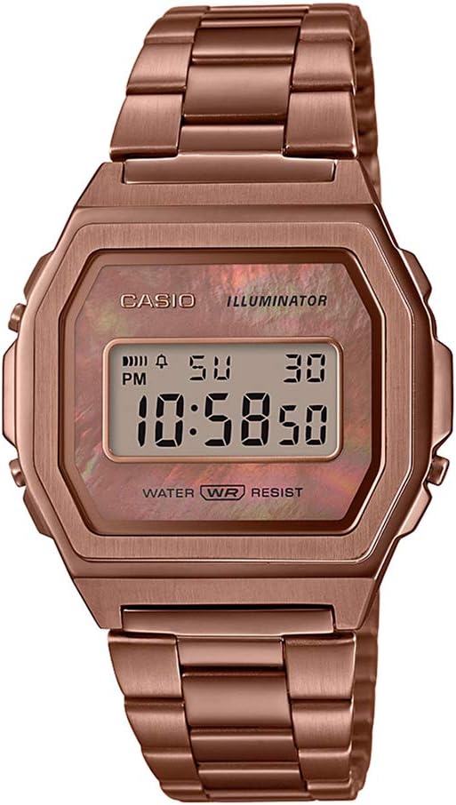 Casio Vintage B650WC-5ADF Rose Gold Digital Dial Rose Gold Stainless ...