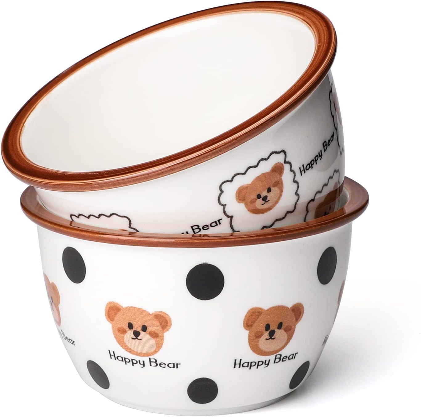 Amazon.com | Cereal Bowls Ceramic Cute Soup Bowl Porcelain Bowls Set of ...