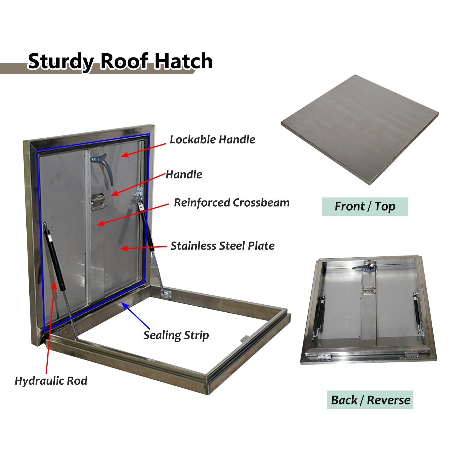 Roof Hatch Door Finish Galvanized Steel Roof Hatch Door,Heavy Duty Roof ...