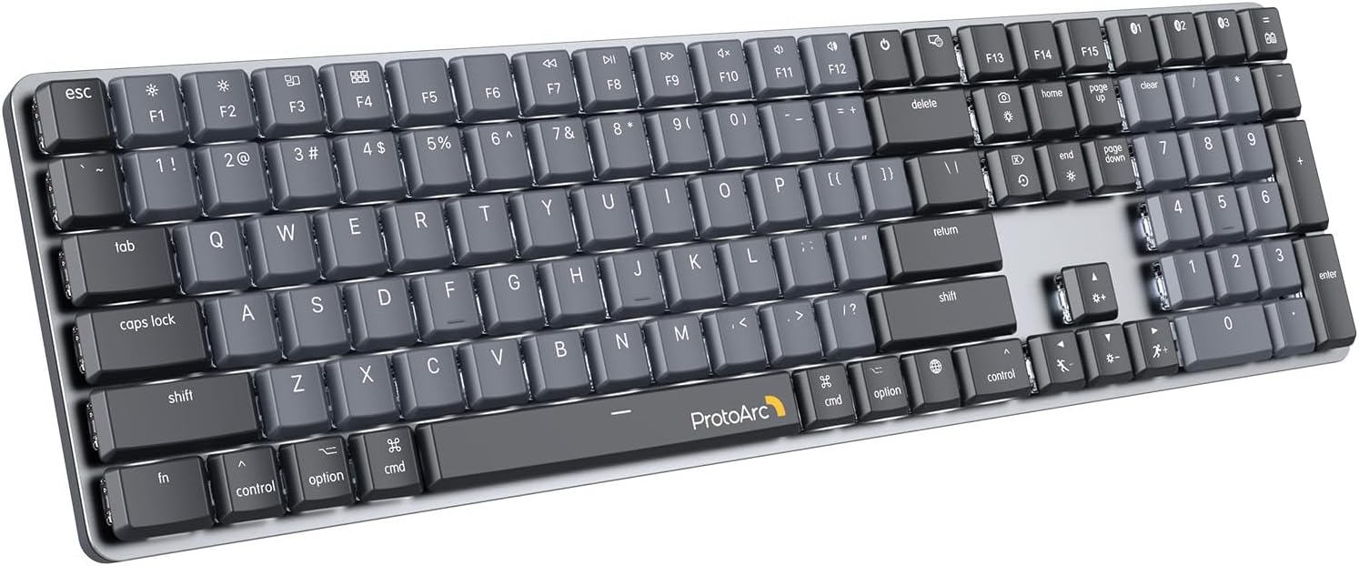 Amazon.com: ProtoArc Bluetooth Mechanical Keyboard for Office, MECH ...