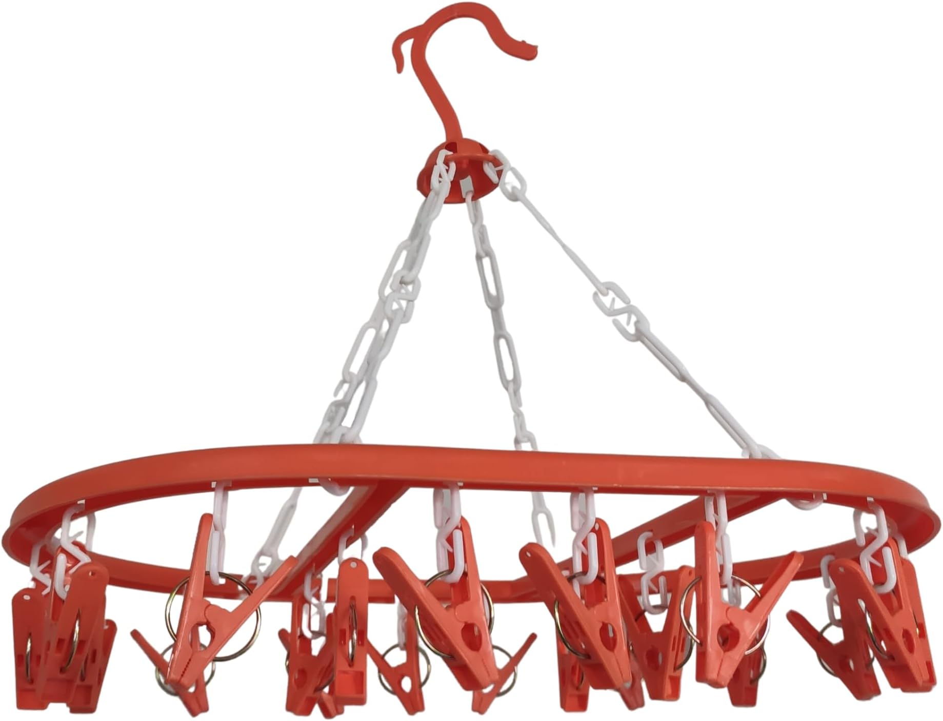 HOMESHOPA Oval Sock Dryer with 20-Piece Clothes Pegs, Plastic Washing ...