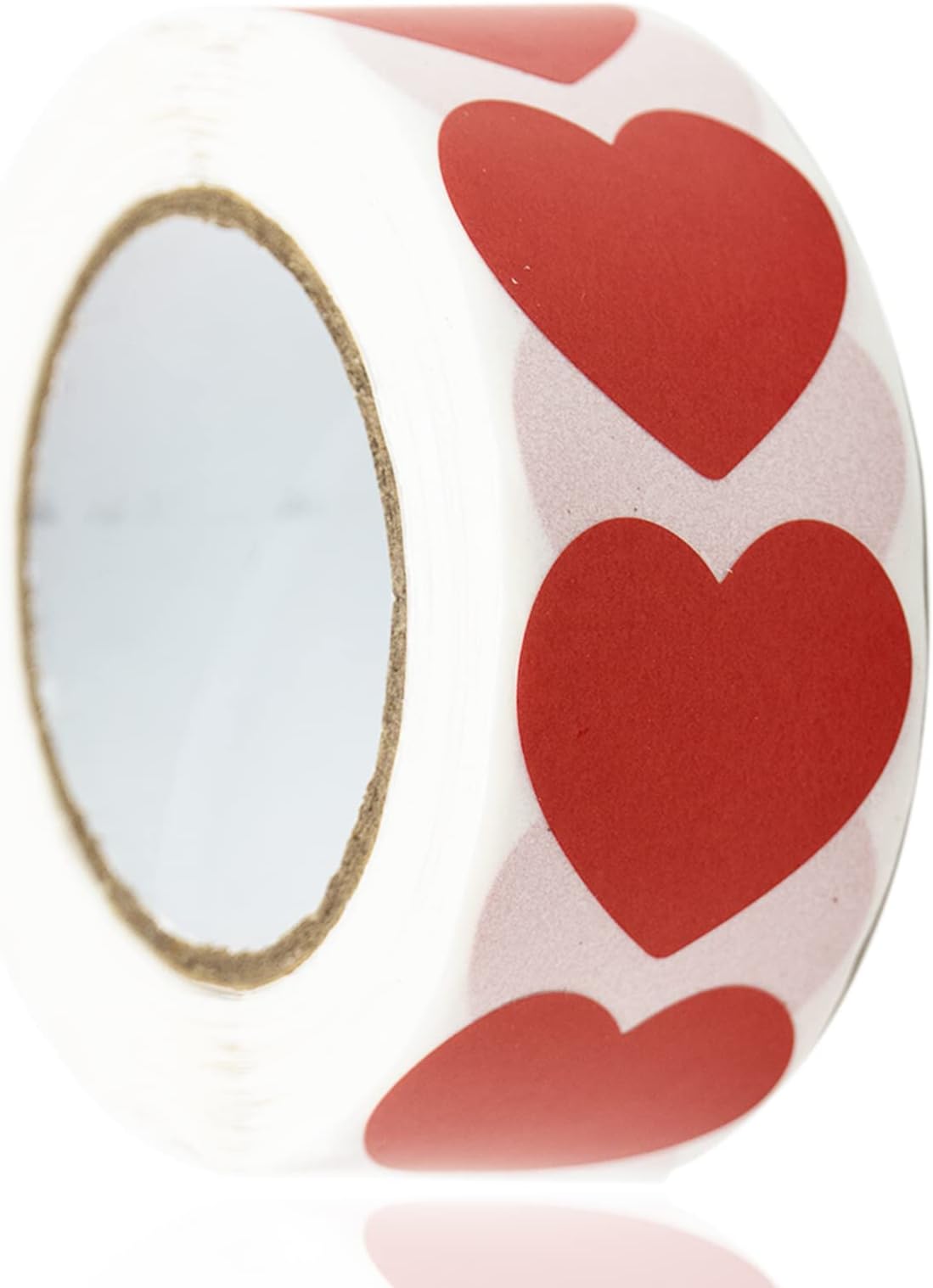 Coloured Heart Stickers 500 Pcs 25mm Red Self Adhesive Labels Glossy ...