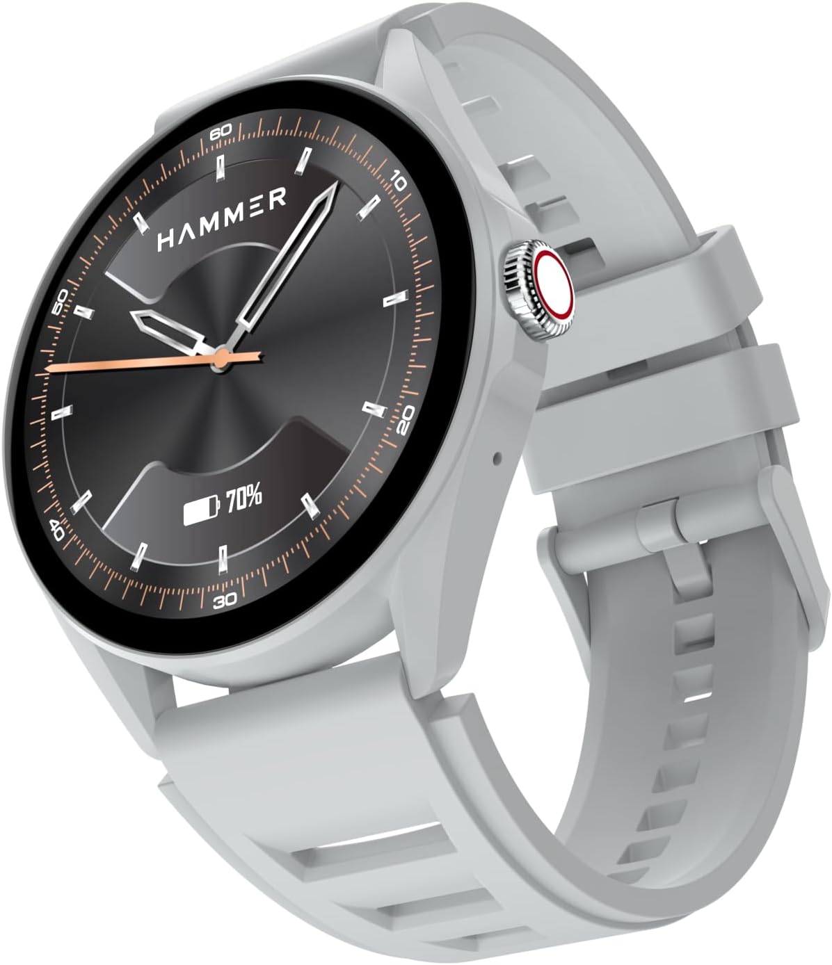 HAMMER Cyclone 1.39" Round Dial Smart Watch with Calling Function, High ...