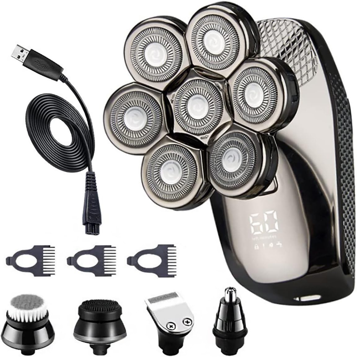 Amazon.com: Electric Razor for Men, 7-Blade Rechargeable Electric ...