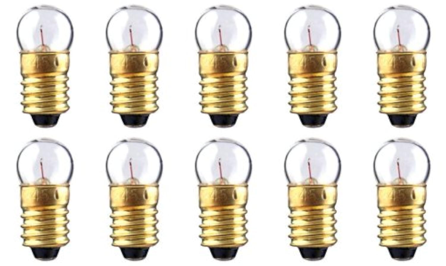 CEC Industries 245 Miniature Bulb, 2.46V, 1.23W, G3.5 Shape, E10 ...