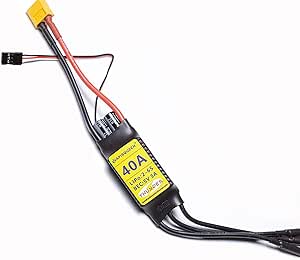 APISQUEEN 40A ESC 2-6S LiPo Brushless Electric Speed Controller with ...