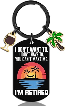 Klpoyu Retirement Gifts for Women 2025 Retirement Keychain Gift for ...