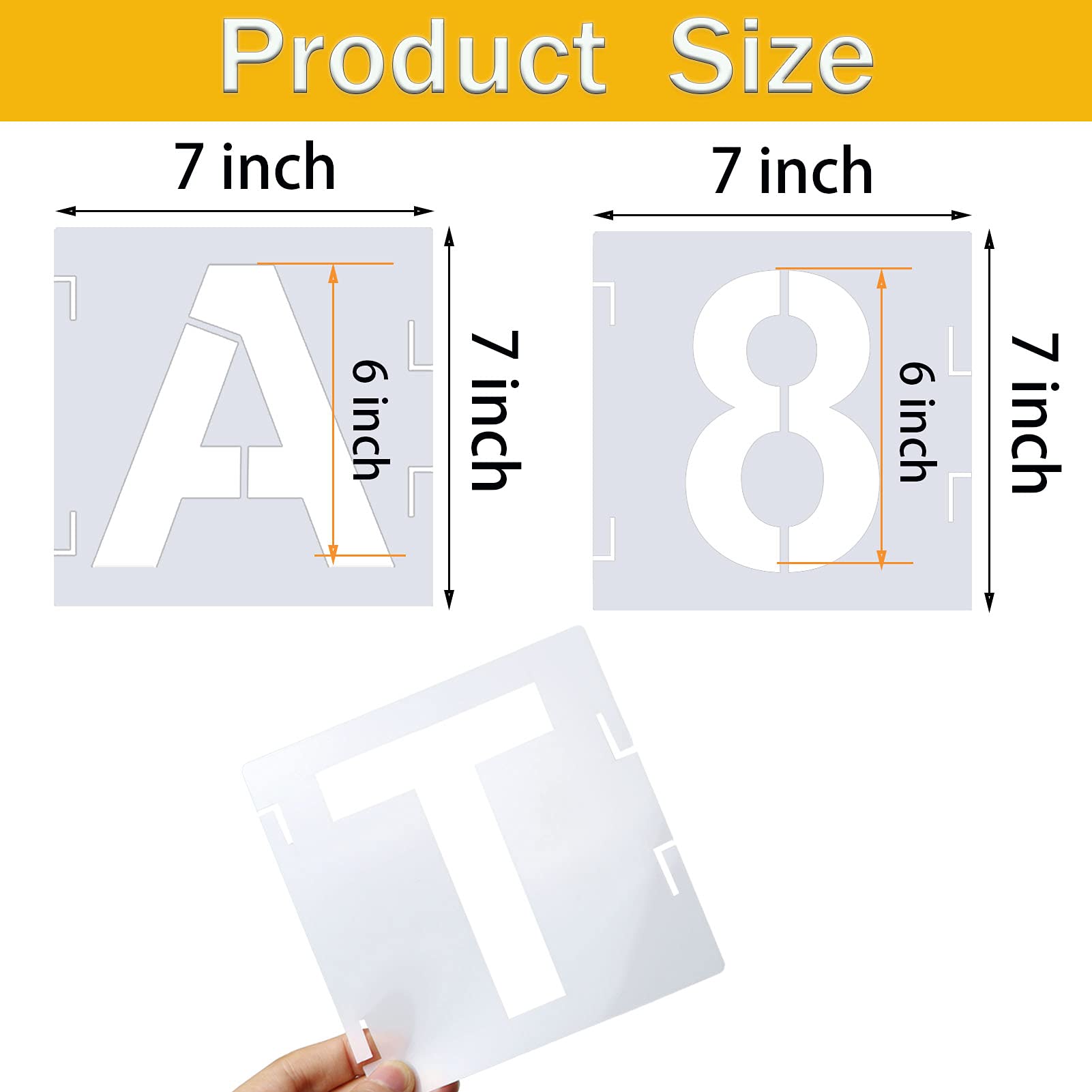 Snapklik.com : YEAJON 46 Pcs Letter Stencils Symbol Numbers Craft ...