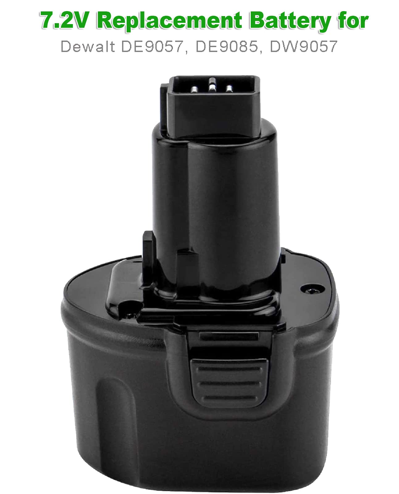 Hanaix 2Pack 4000mAh Replacement for Dewalt 7.2V Battery DW9057 DE9057 ...