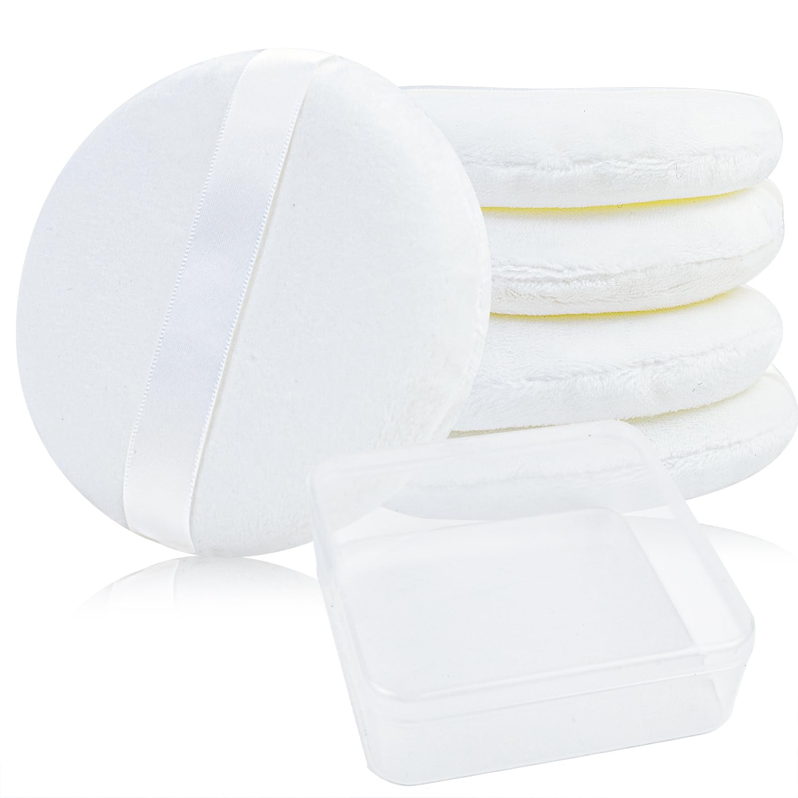 Amazon.com : 5 Pack Extra Large Body Powder Puff and Container, Soft ...