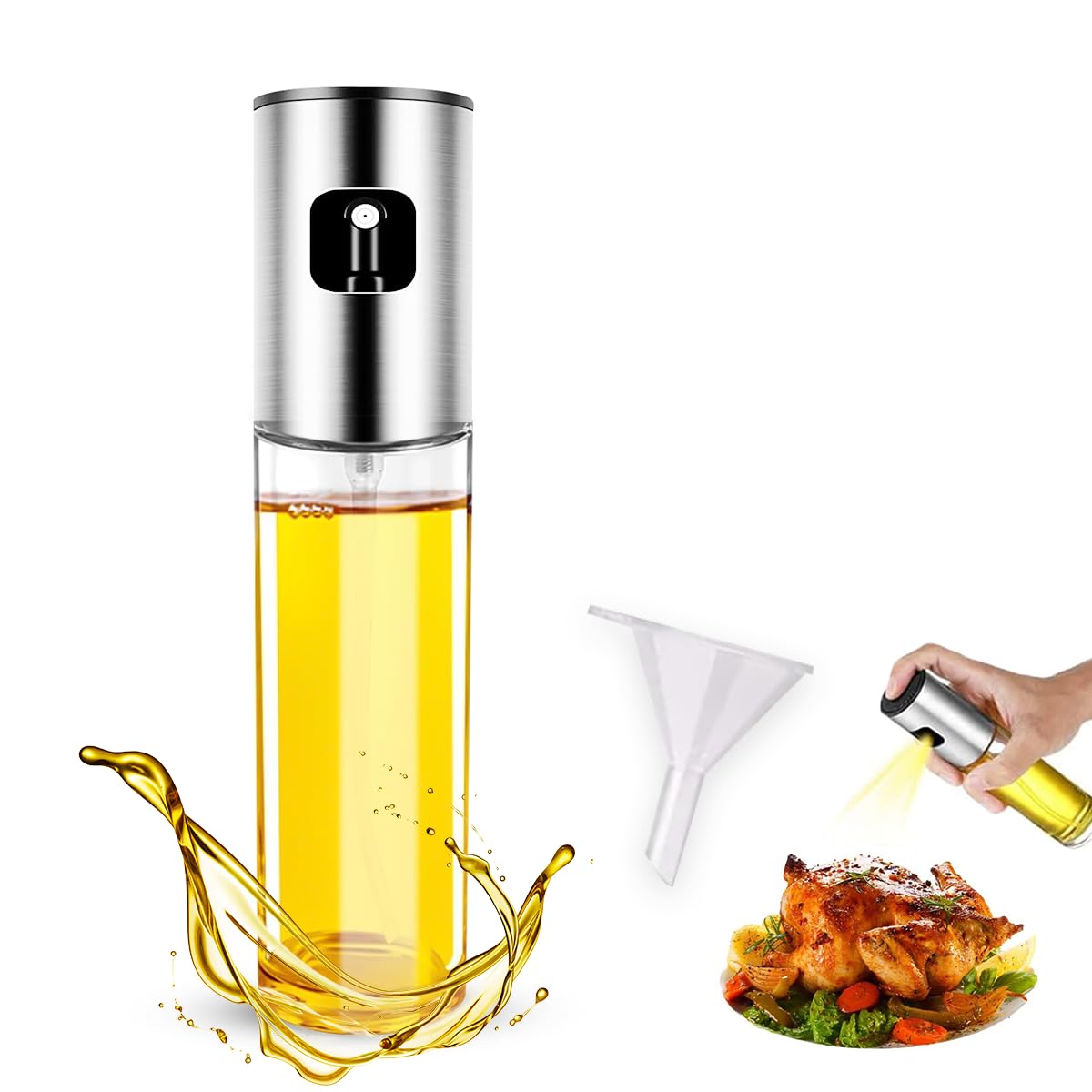 Olive Oil Spray Bottle 100 Milliliter for Kitchen - Versatile Oil ...