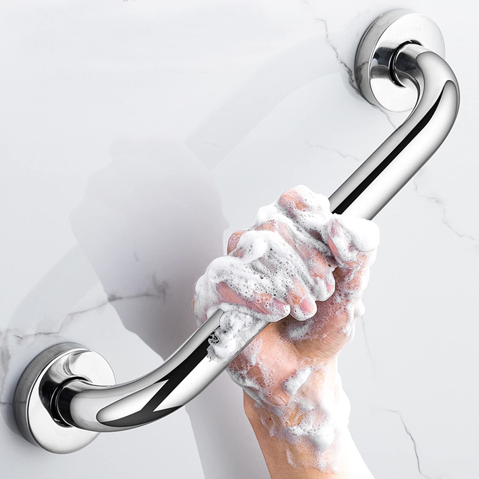 2 Pack Anti-Slip Shower Grab Rails for Bathroom, Chrome Stainless Steel ...