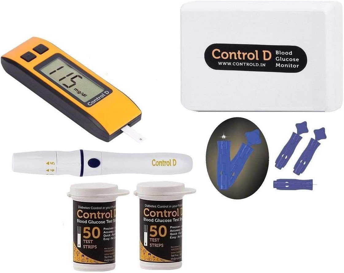 Amazon.com: CONTROL D Blood Glucose Monitor Diabetes Management Kit -1 ...