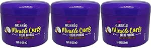 Aussie Miracle Curls Creme Pudding 7.6 Ounce Jar (225ml) (3 Pack ...