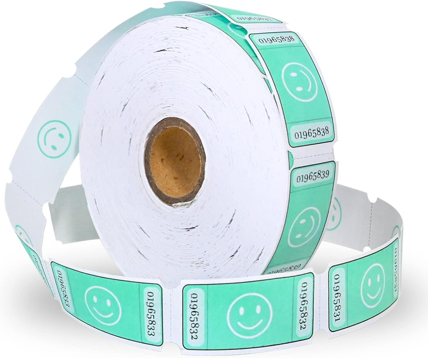 L LIKED Smile Single Raffle Tickets, 1000 Tickets per Roll, Green ...