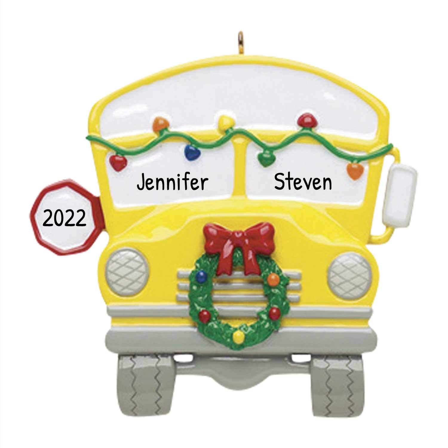 Personalized School Bus Ornament 2022 School Bus Driver Appreciation ...