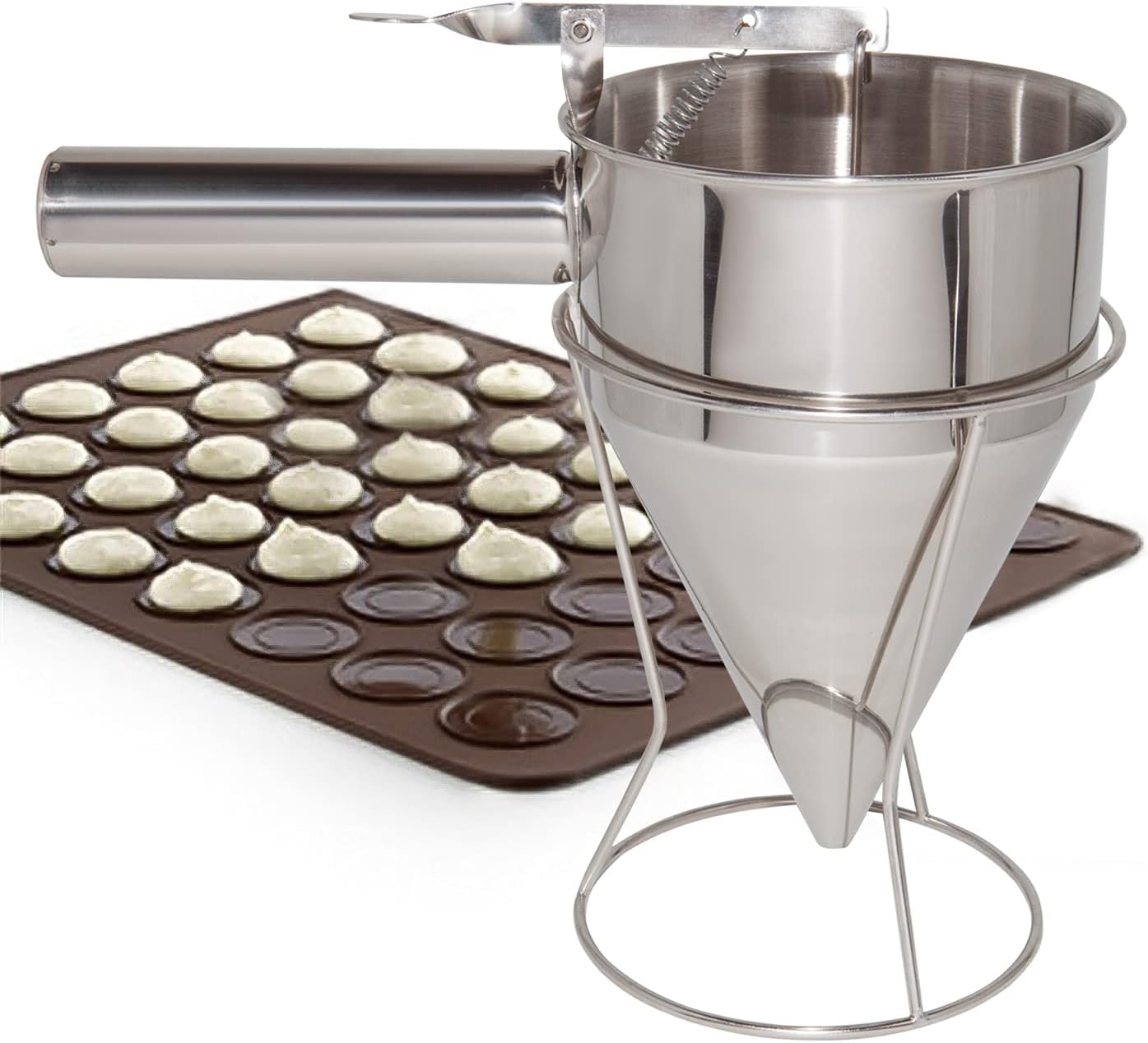 Amazon.com: ALDKitchen Batter Dispenser | Funnel Dough Dispenser with ...