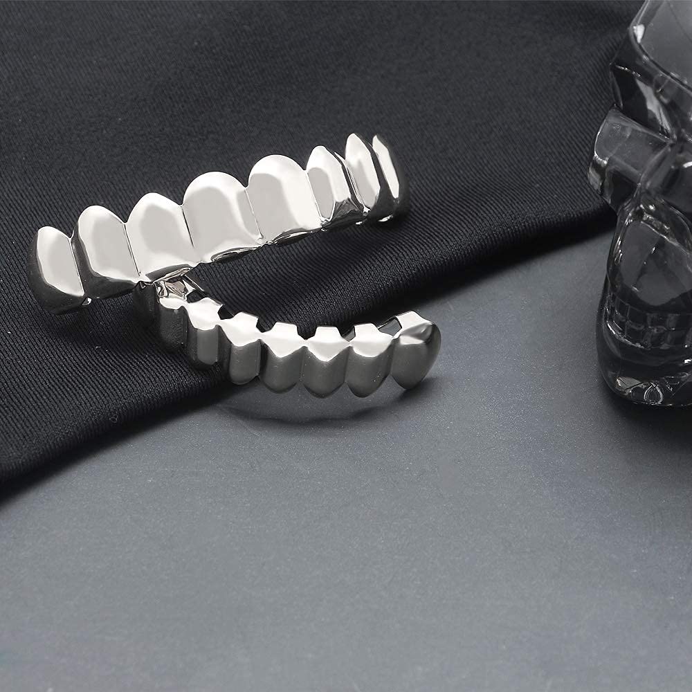 Snapklik.com : 8 Teeth Grillz 14k Gold Top And Bottom Grills Set Shiny ...