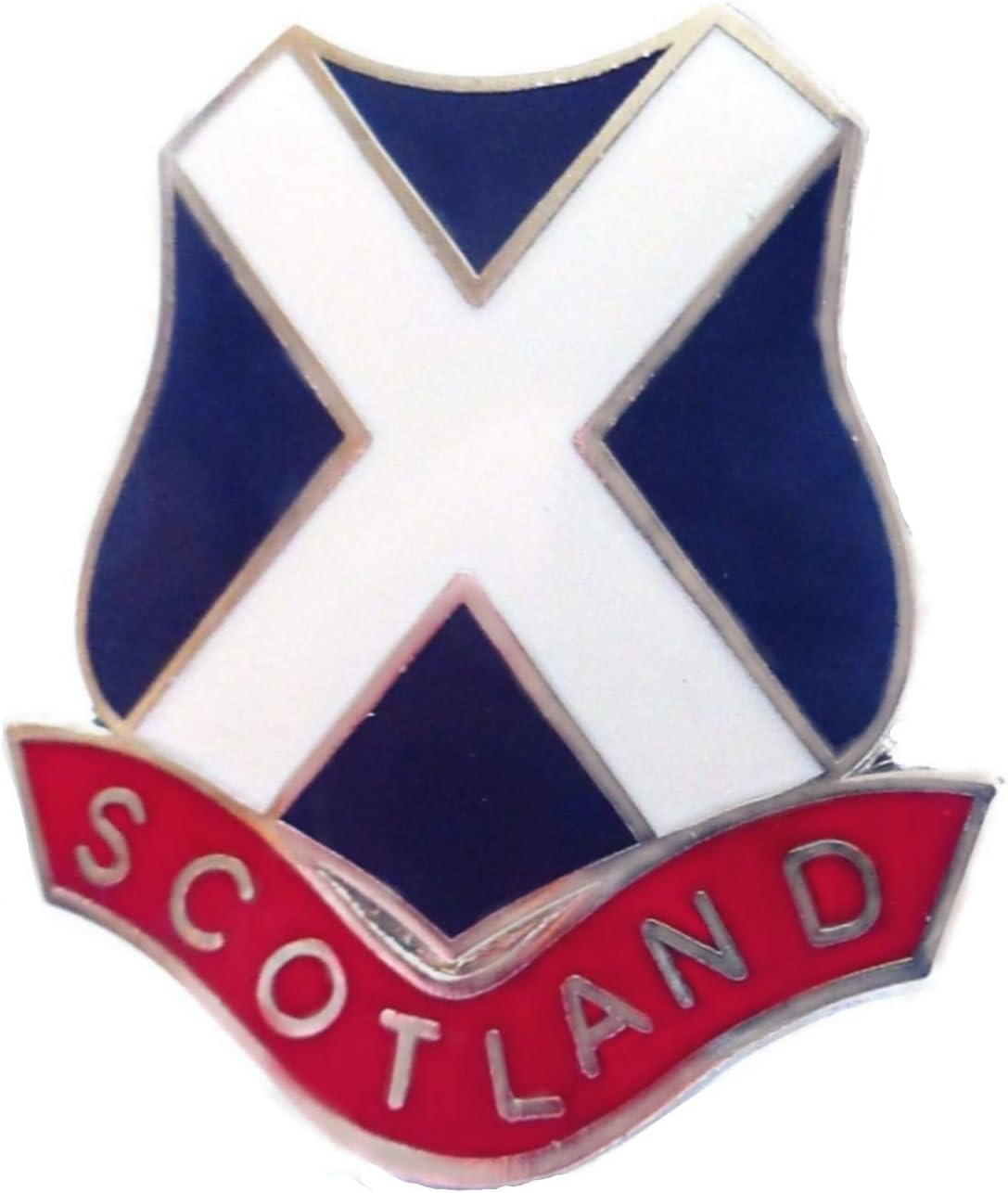 1000 Flags Limited Scotland Saltire Shield Enamel and Metal Pin Badge ...