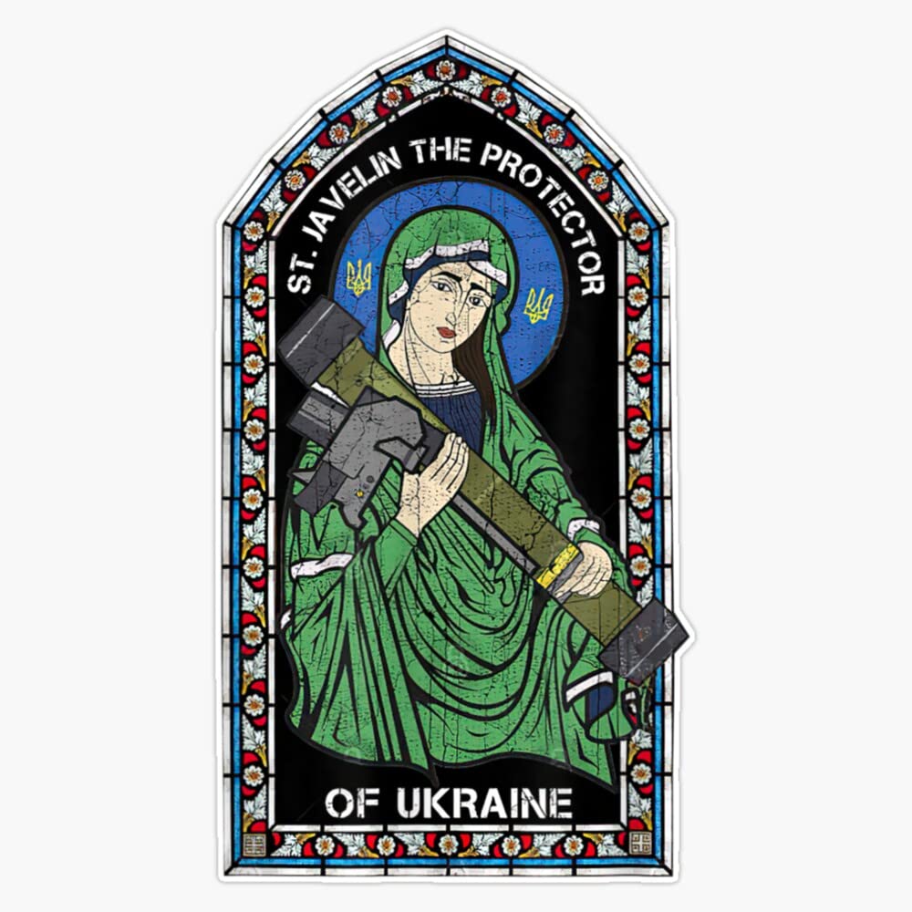 Amazon.com - St. Javelin The Protector of Ukraine St Stand with Ukraine ...