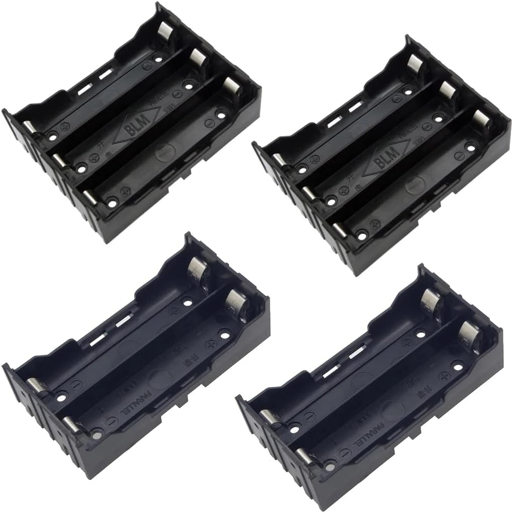 Amazon.com: TorSor 4 Pack 18650 Battery Clip 18650 Battery Case with ...