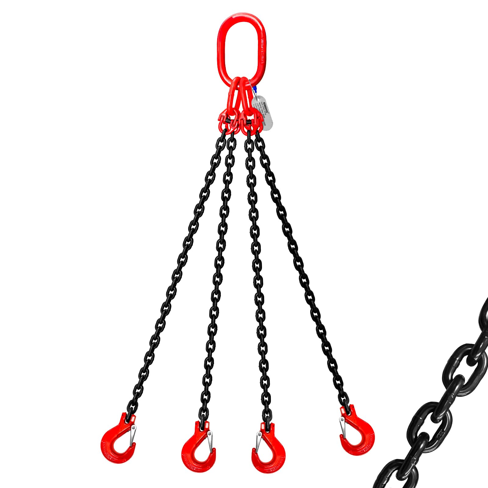 Snapklik.com : 3 Ton Chain Sling 1/4 Inch X 10 Ft Lifting Chains 4 Legs ...