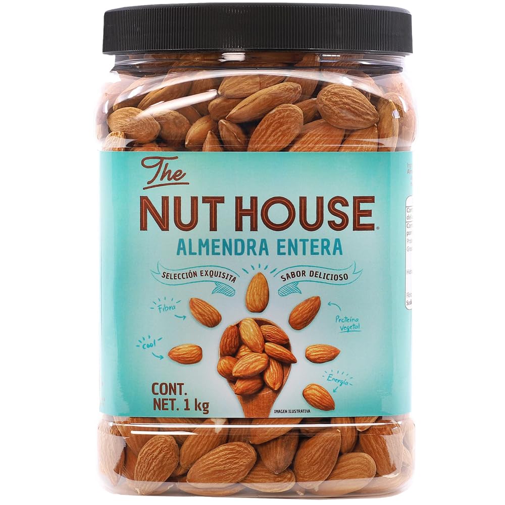 The Nut House - Almendra Entera Natural - 1kg : Amazon.com.mx ...