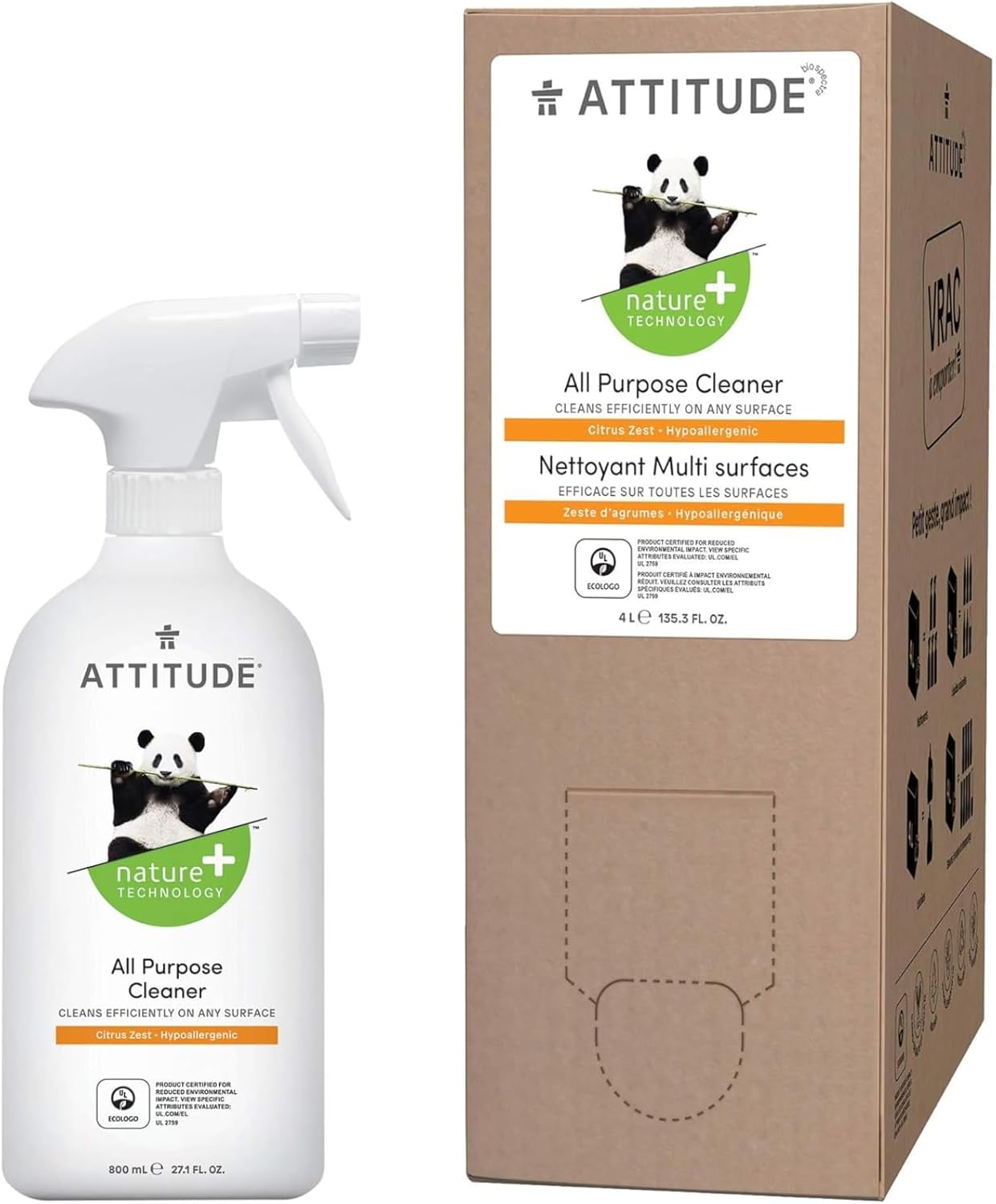Amazon.com: Bundle of ATTITUDE Multipurpose Spray Cleaner, Efficient Multi-Surface Plant ...