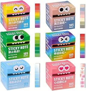 Amazon.com : Cute Monster Pattern Sticky Note, Self Adhesive Cartoon ...