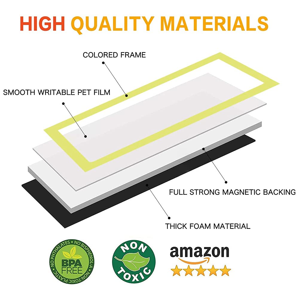 Snapklik.com : 30 Pcs Dry Erase Magnet Labels For Whiteboard, 1.5 X 4 ...