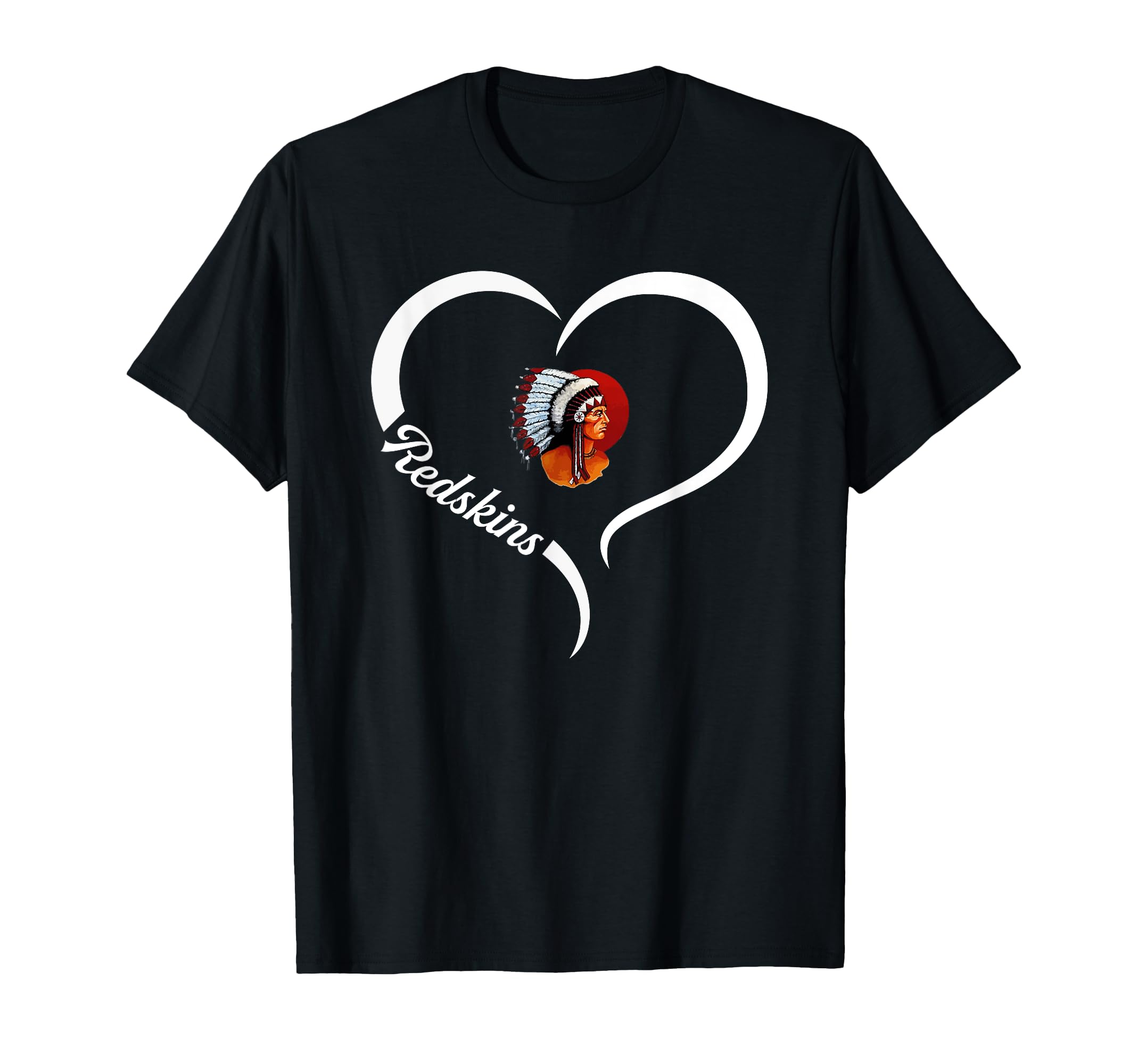 Amazon.com: Knox Redskins Logo Half Heart Slogan HS T-Shirt : Clothing ...
