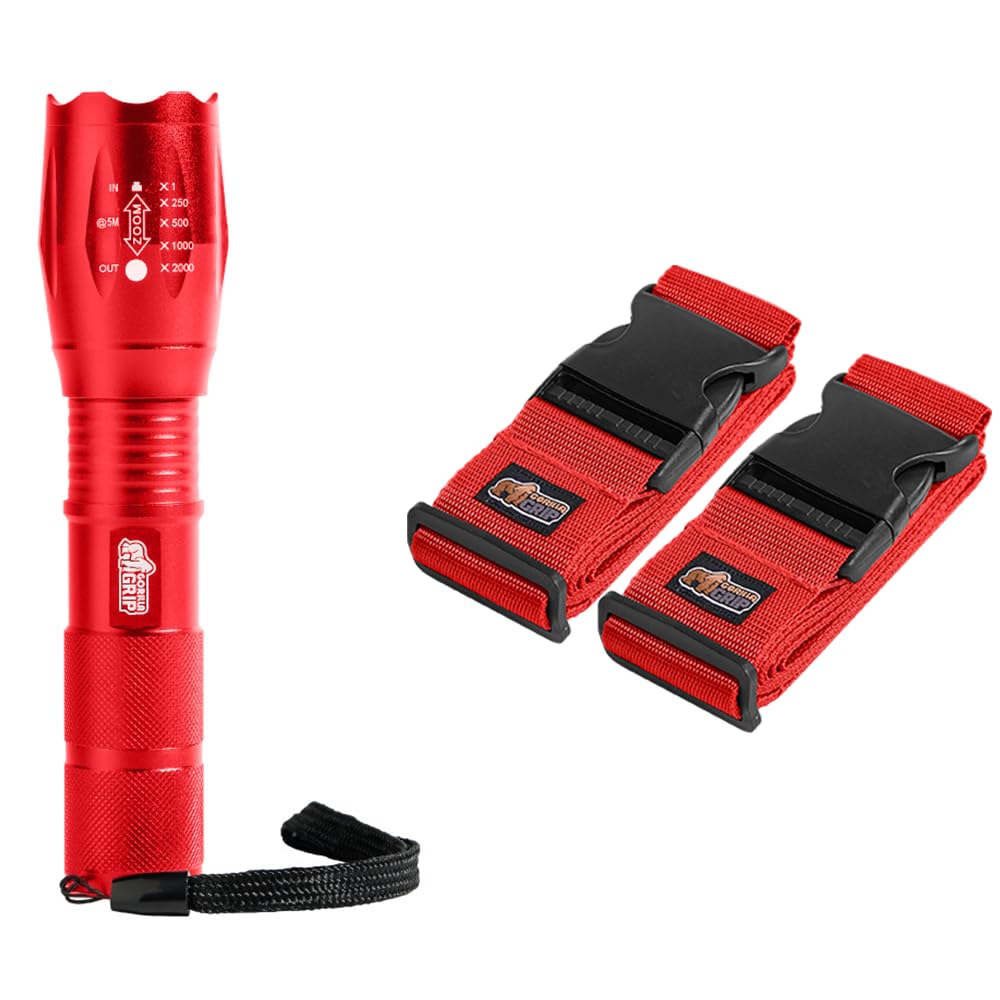 Amazon.com: Gorilla Grip Tactical Flashlight and Luggage Straps ...