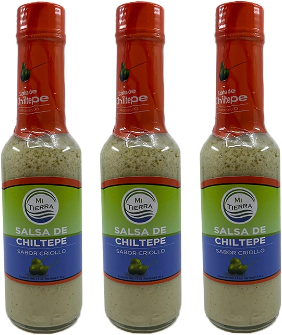 Amazon.com : MI TIERRA - Chiltepe Hot Sauce 4.5oz - Salsa De Chiltepe ...