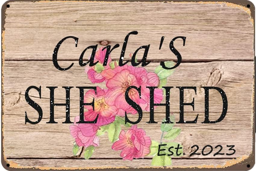 Amazon.com : She Shed - She Shed Metal Decor, 12"x8" Vintage Farmhouse ...